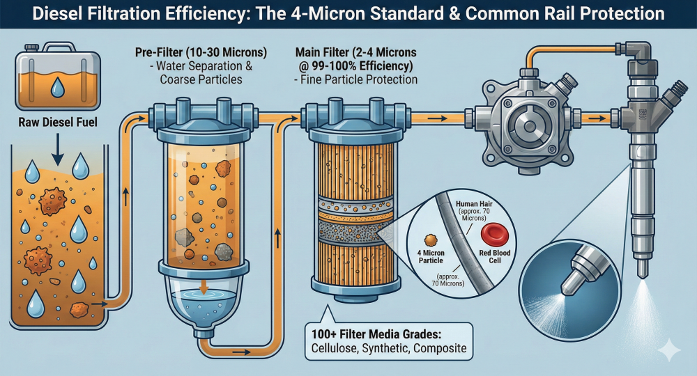 Deep Dive into Diesel Filtration Efficiency: The Secret of "4 Microns ...